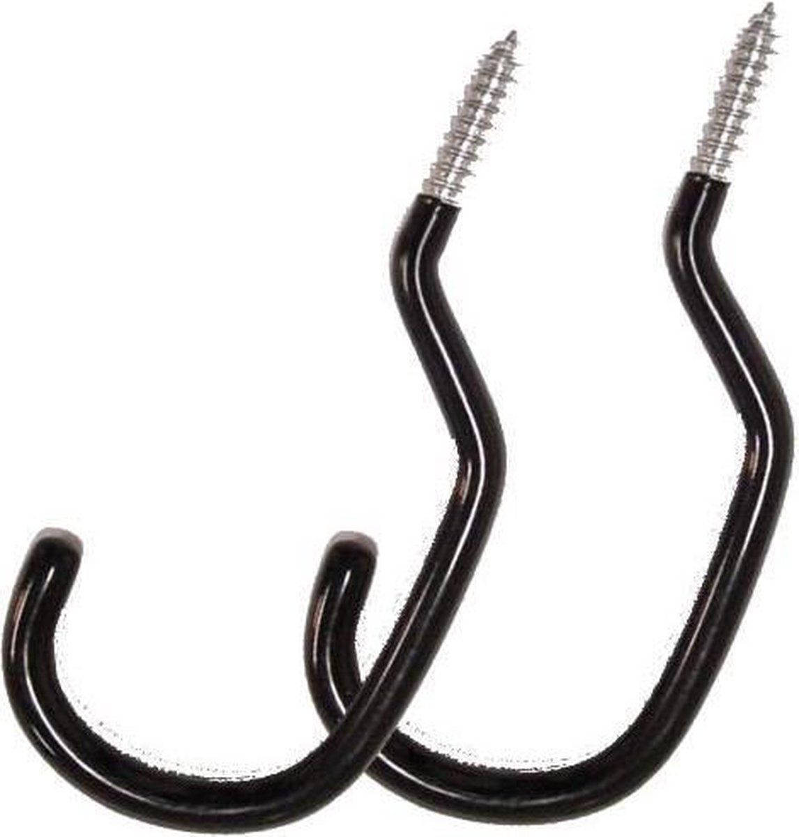 Sunnywheel Ophanghaak 6 X 15,5 Cm Staal/rubber Zwart 2 Stuks | bol.com