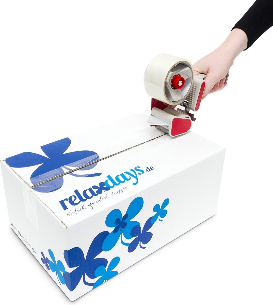 Relaxdays 4x tape dispenser - afroller - plakbandafroller - pakket ...