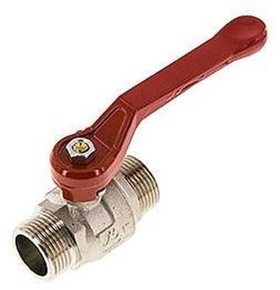 G 1 inch Buitendraad 2-Weg Messing Kogelkraan - BL2BN-M-MM-100 | bol