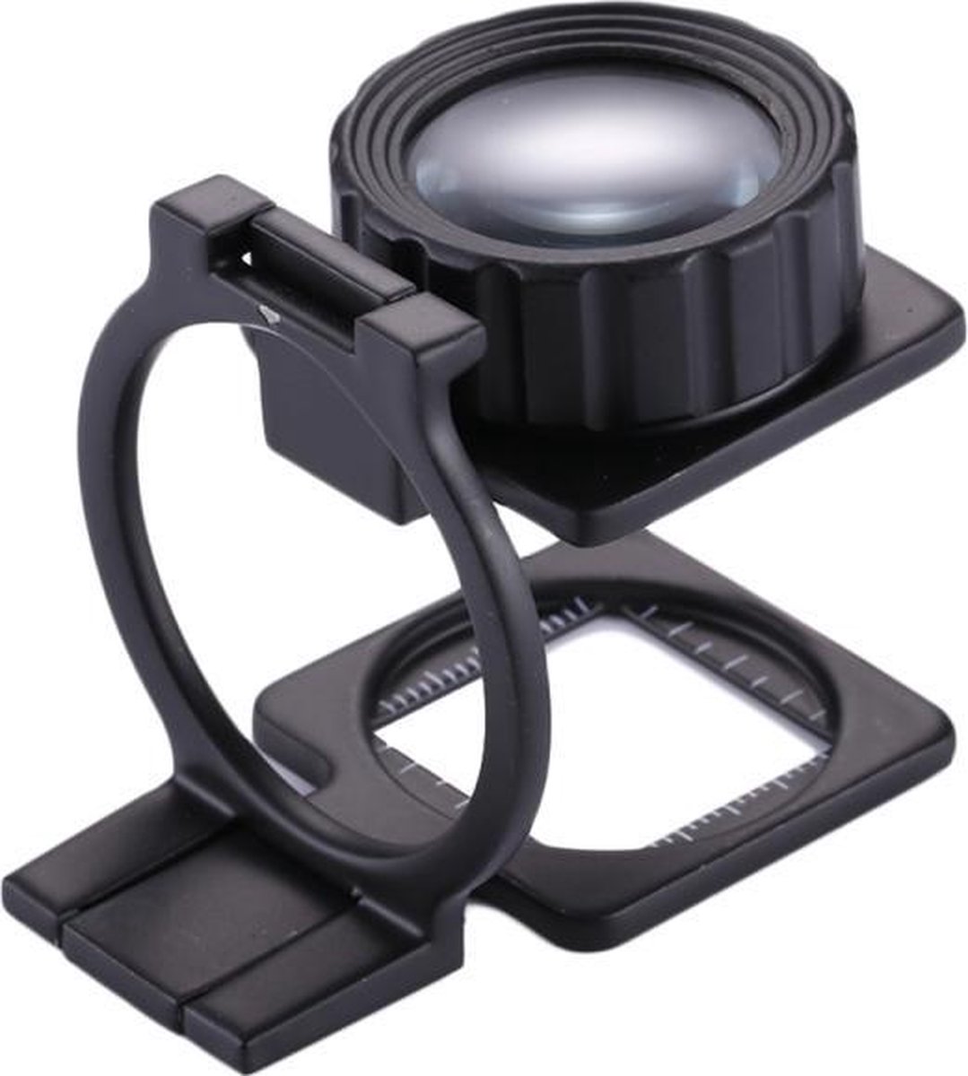 20X opvouwbare metalen dubbele lens vergrootglas, zwarte verf bureau ...