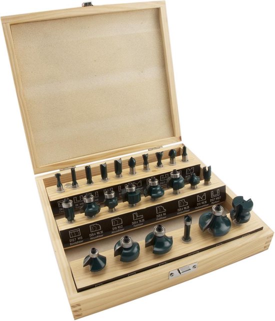 Stehle Frezenset 24-Delig HM 8 mm – Profi in Houten Kistje | bol