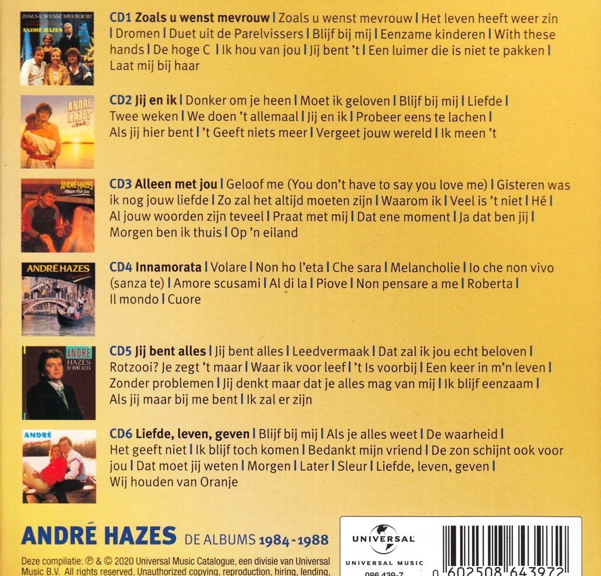 De Albums 1984-1988, André Hazes | CD (album) | Muziek | bol.com