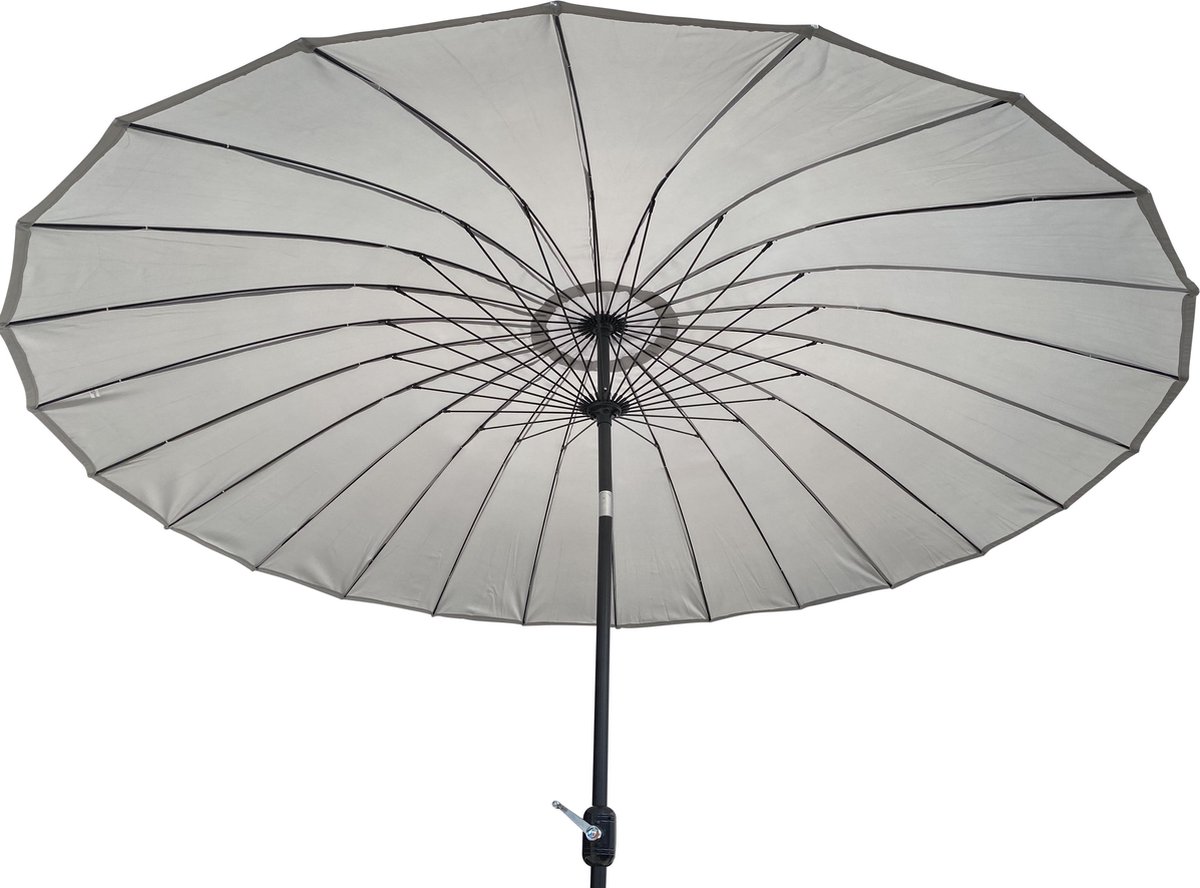 4goodz Aluminium Shanghai Parasol 325 cm met opdraaimechanisme - Grijs ...