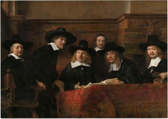 De staalmeesters, Rembrandt van Rijn - Foto op Posterpapier - 59.4 x 42 ...