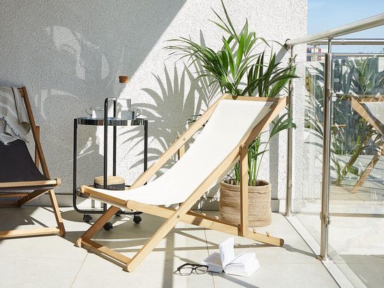 Beliani ANZIO - Strandstoel - beige - polyester | bol.com