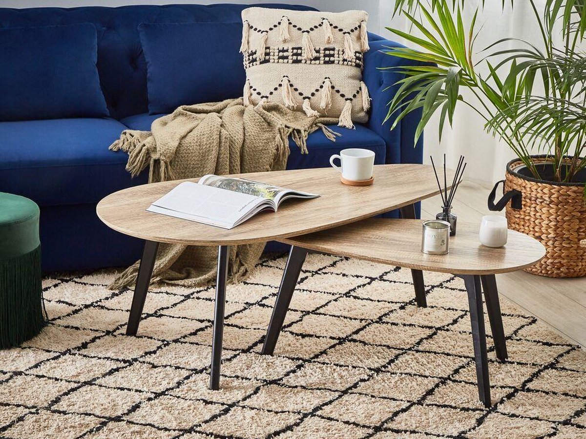 Beliani FLY - Salontafel - lichte houtkleur - MDF | bol.com