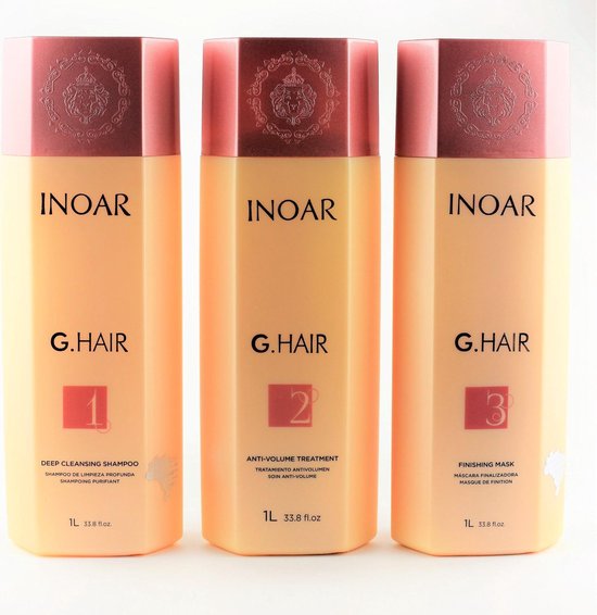 INOAR G-HAIR KERATINE BEHANDELING KIT 3x1000 ML | bol