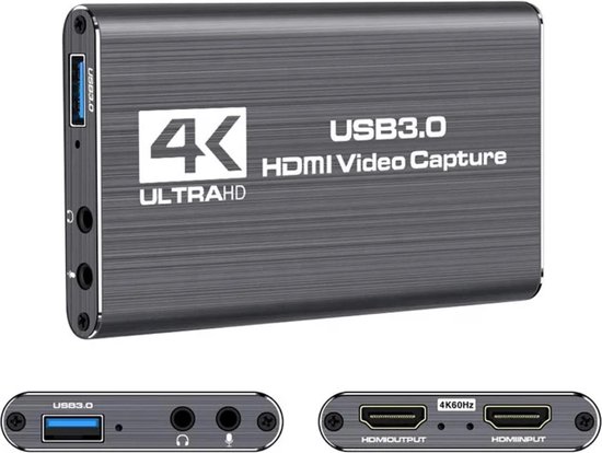 Video Capture Card - 4K UltraHD Game Capture - HDMI 4K@60Hz - 3,5 Mm ...