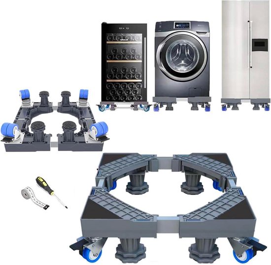 Washing Machine Foot Adjustable 41cm-64cm Stand With Casters And ...