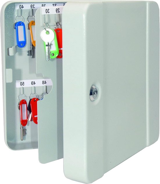 Key Safe Cabinet - 50 Key Capacity - Wit - sleutelkastje met code | bol