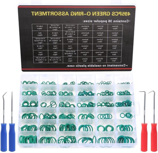 Afdichtingsringen set - 495 stuks - 36 maten - O-ringen assortiment ...