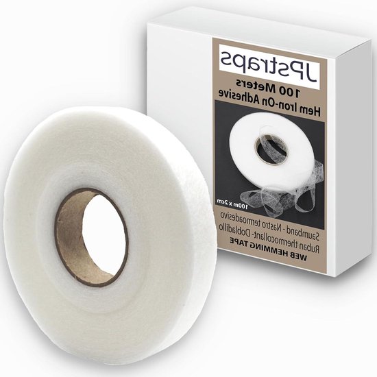 Zoomband 100 meter x 20 mm - dubbelzijdig plakband - fliselin om op te ...