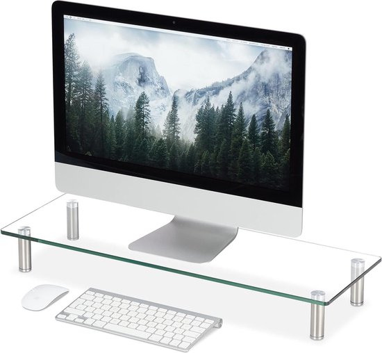 Glas tv-verhoger - Monitor verhoger - Laptopstandaard hoogte ...