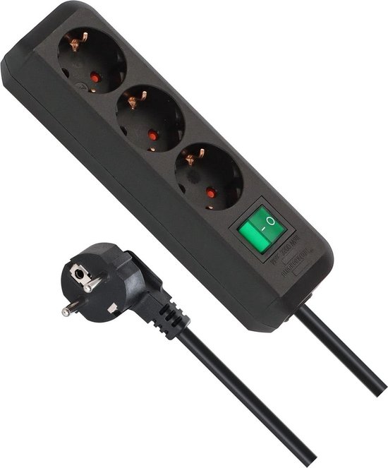 Zwarte Power Extensions - Langere stroomkabels voor extra bereik | bol