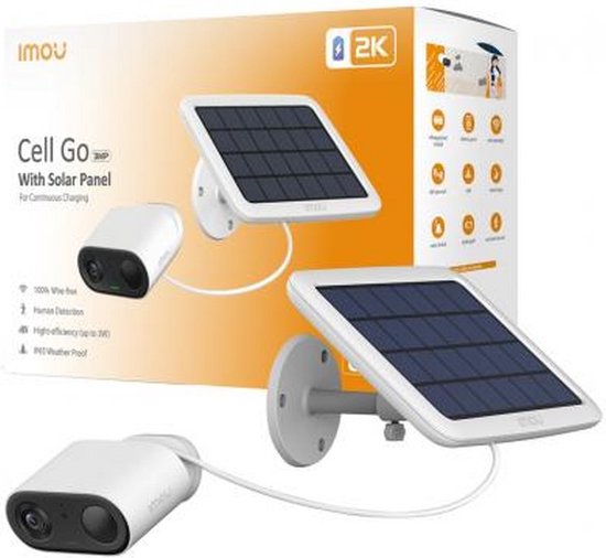 Imou Cell Go Solar Kit - Beveiligingscamera Draadloos buiten - 5000 mAH Accu -... | bol
