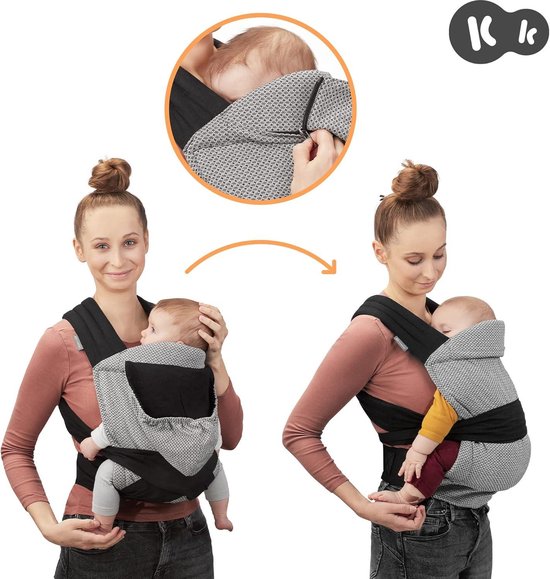 Ergonomische Babydrager Adoree - Rugdrager en Buikdrager Grijs - Vanaf ...