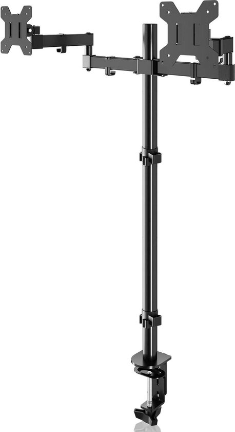 Volledig verstelbare monitorarm standaard - 80 cm hoge stang - geschikt ...
