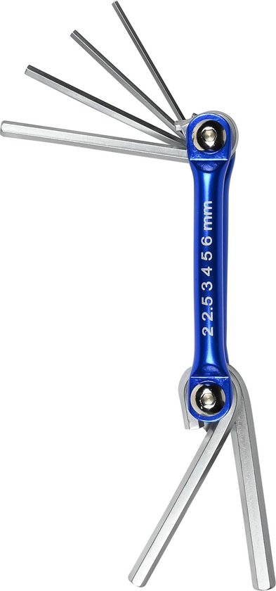 Benson Vouwbare inbusset - verchroomd - 6-delig - aluminium houder ...