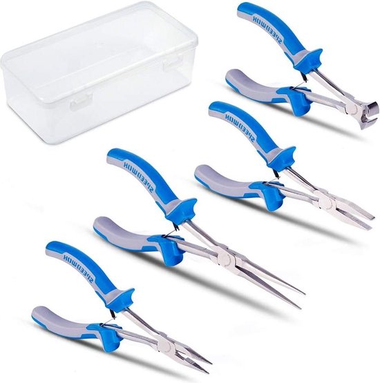 Lange Reach Tangen Set - 4 Stuk Mini Tang Kit met Opbergdoos - Precisie ...