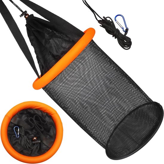 Drijvende vismand - opvouwbaar visnet - draagbare nylon-mesh visaas ...
