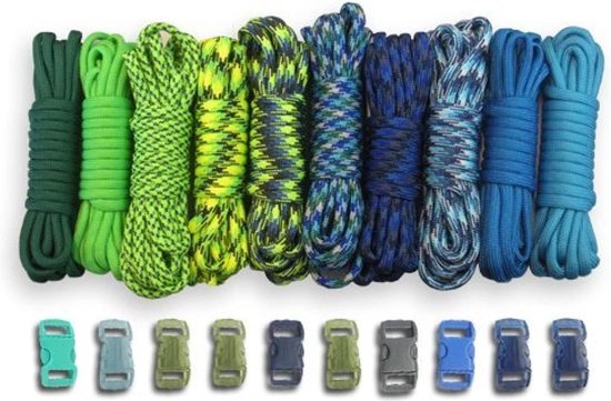 550 lbs Type III Paracord Combo Crafting Kits met gespen - DIY Paracord ...