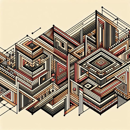 Line art escher schilderij | Illusoire lijnen en perspectieven dansen ...