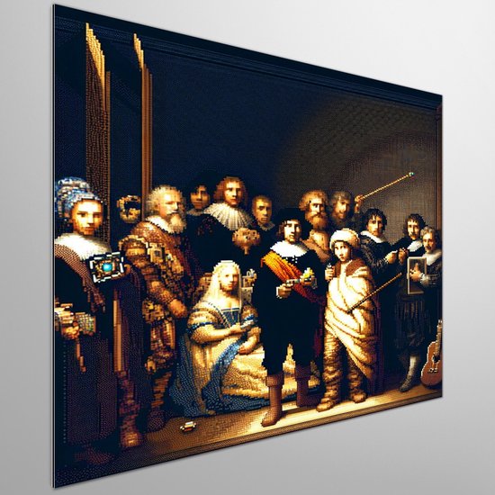 Pixel art rembrandt schilderij | Rembrandt's masterpieces reimagined ...