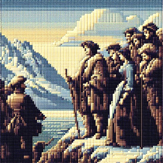 Pixel art relief schilderij | Reliëf pixelkunst: een geavanceerd spel ...