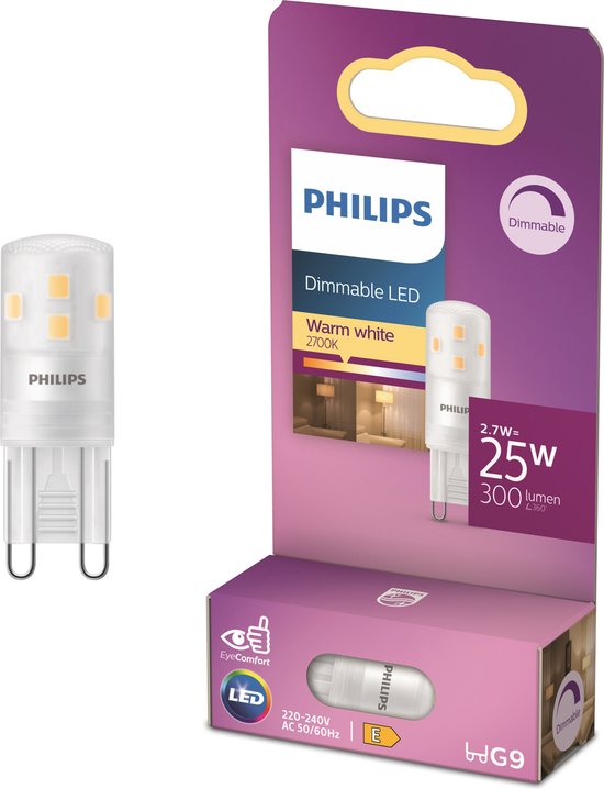 Energiezuinige Philips LED Capsule Transparant - 25 W - G9 - Dimbaar ...