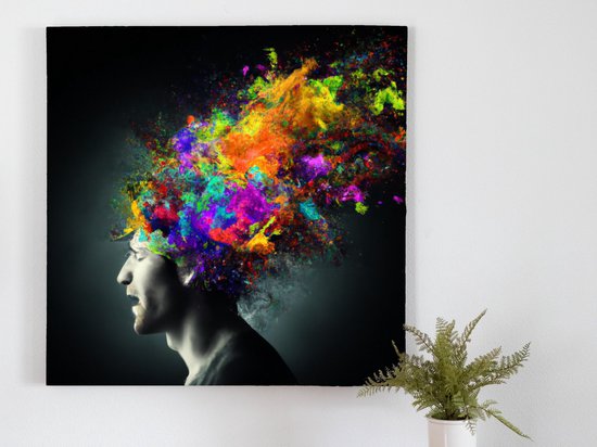 Color exploding brain | Color Exploding Brain | Kunst - 20x20 ...