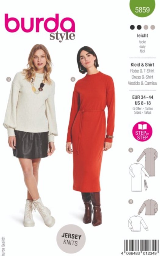 Burda Naaipatronen Dames - Maat 44/Maat 42/Maat 40/Maat 38/Maat 36/Maat ...