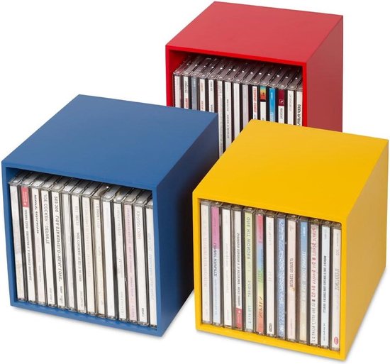 CD Box Colour - Wooden CD Storage Boxes - 3 CD dozen - voor maximaal 40 ...