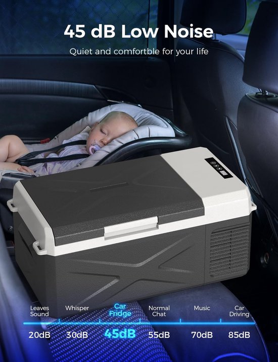 15.6L Koelbox Auto 12/24V Compressor Koelbox Elektrisch met ECO-Modus Draagbaar... | bol