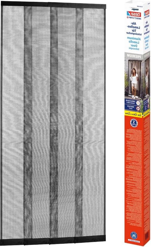 ALU Slats Screen Door Telescopic - Insect Protection Curtain with Slats ...