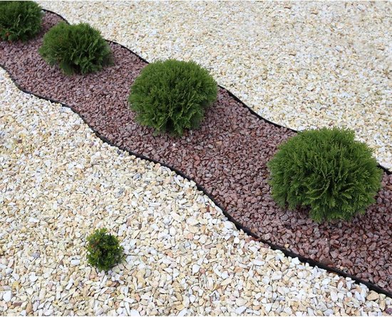 Kunststof Randbegrenzing 20 meter Zwart - Stay-in-Place Design - UV en ...