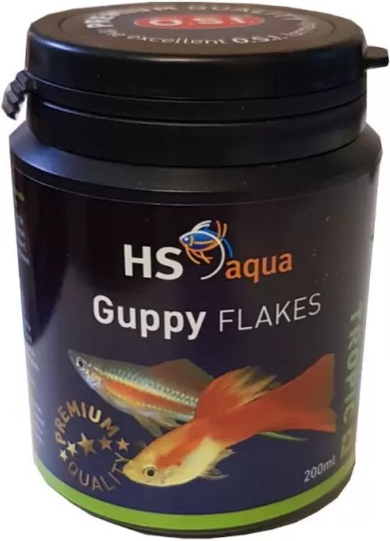 HS aqua Guppy Flakes - voer voor guppy's - 200 ml/35 g | bol