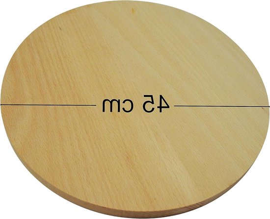 Houten ronde pizza plank snijplank - massief hout - 45 cm | bol