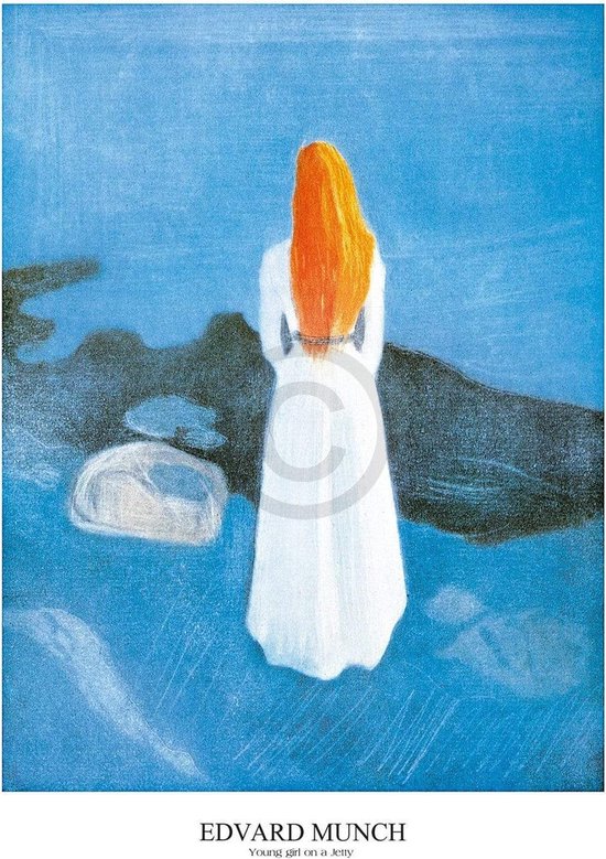 Kunstdruk Edvard Munch - Young girl on a Jetty 60x80cm | bol