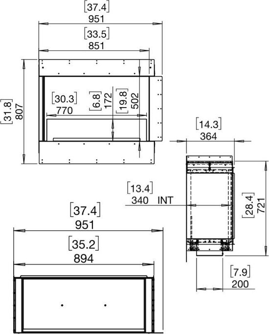 Eco Smart Fires Flex 32LC Bio-ethanol Inbouwhaard Linkerhoek | bol.com
