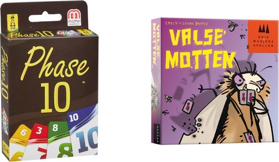 Spellenbundel - Kaartspel - 2 stuks - Phase 10 & Valse Motten | Games | bol
