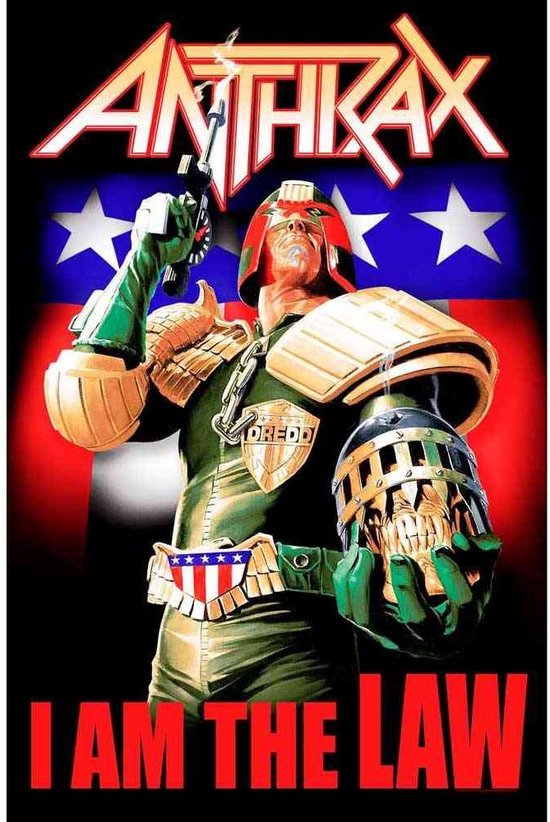 Anthrax Textiel Poster Flag I Am The Law Multicolours | bol