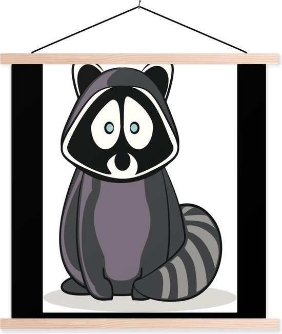 Illustration de dessin animé d'une affiche d'école de raton laveur à ...