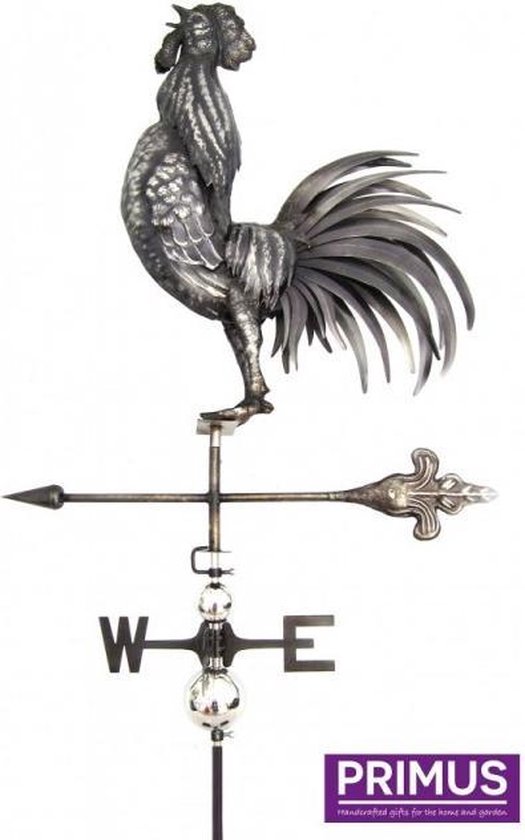 Windwijzer - metalen windwijzer - kraaiende haan - 73 cm hoog - voor in ...
