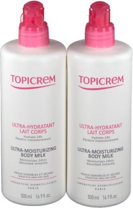Topicrem Ultra Moisturizing Body Milk 2x500ml | bol