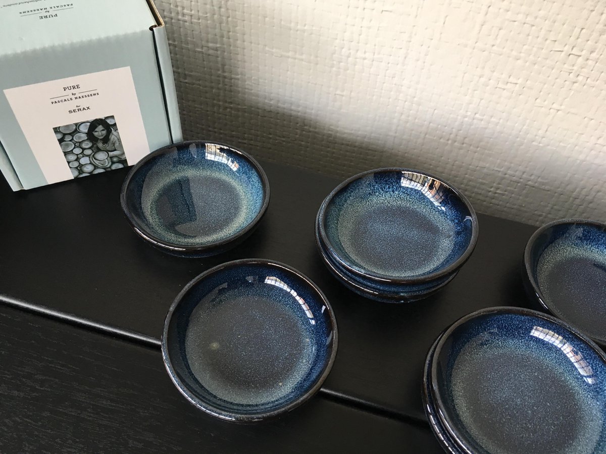 PASCALE NAESSENS - Tapasbordjes DONKERBLAUW GEGLAZUURD PURE 8.5 CM X 2 ...