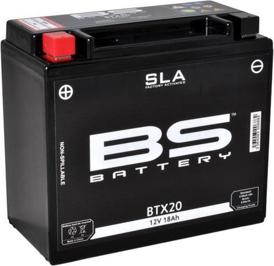 Bs Battery Btx20 Agm-accu Zwart | bol