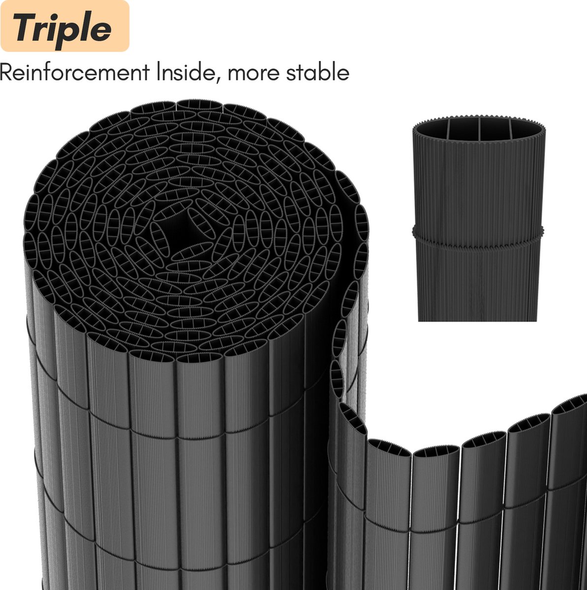 Balkonscherm PVC Tuinscherm Hekwerk voor Buiten Balkonbekleding van PVC Weerbestendig... | bol