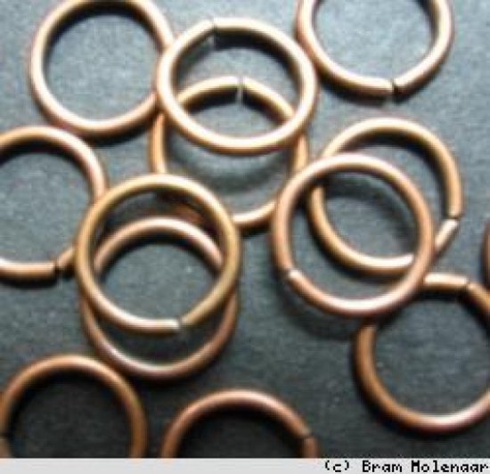 Bronze colour ring 4mm extra strong 1000piece | bol