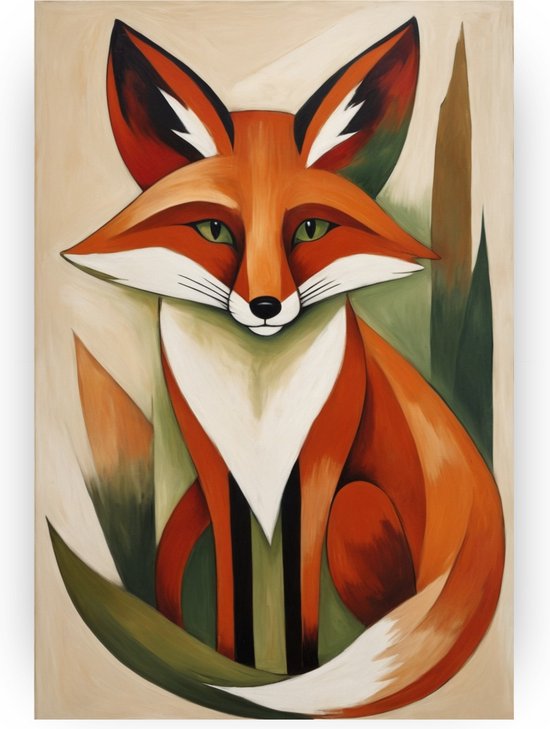 Vos - Vintage canvas schilderijen - Schilderij op canvas kinderkamer ...