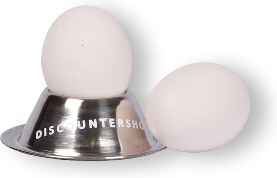 Stapelbare RVS Eierdopjes Set van 8 - Zilverkleurig - Ø 8.5cm x H 3.5cm - 2 Sets (4... | bol